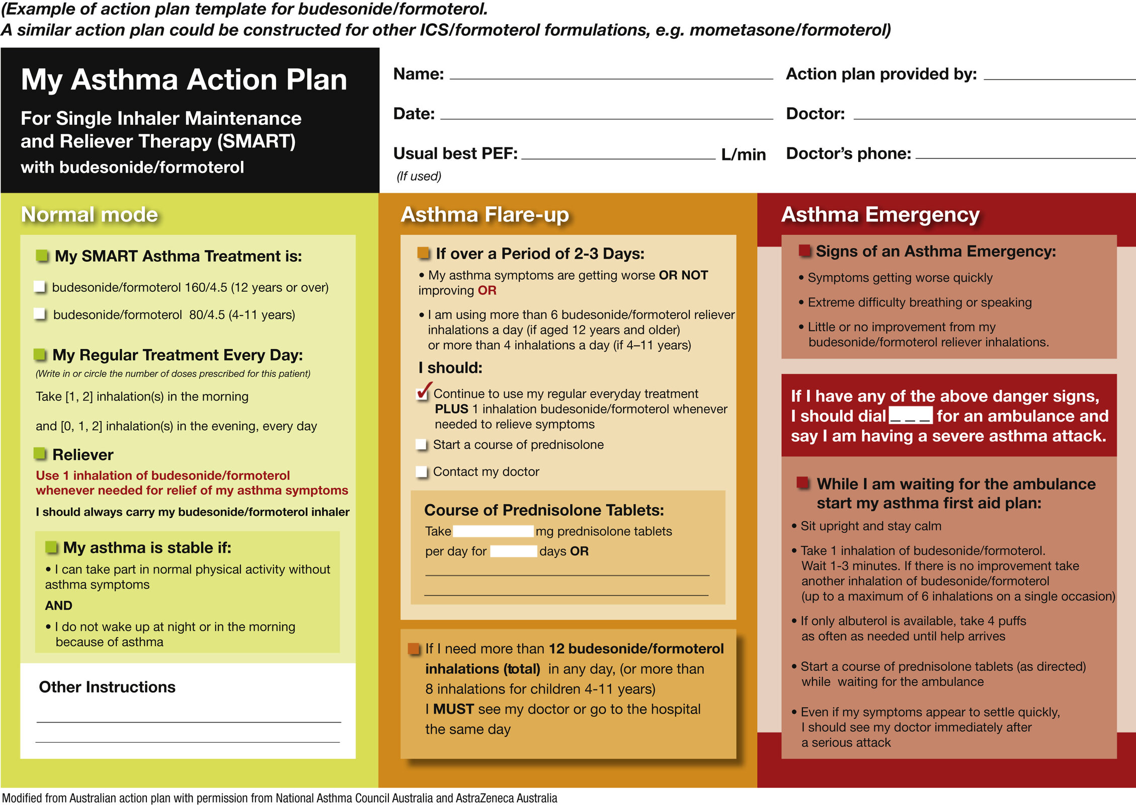 Personal Asthma Action Plan using SMART/MART proposed in JACI - In ...